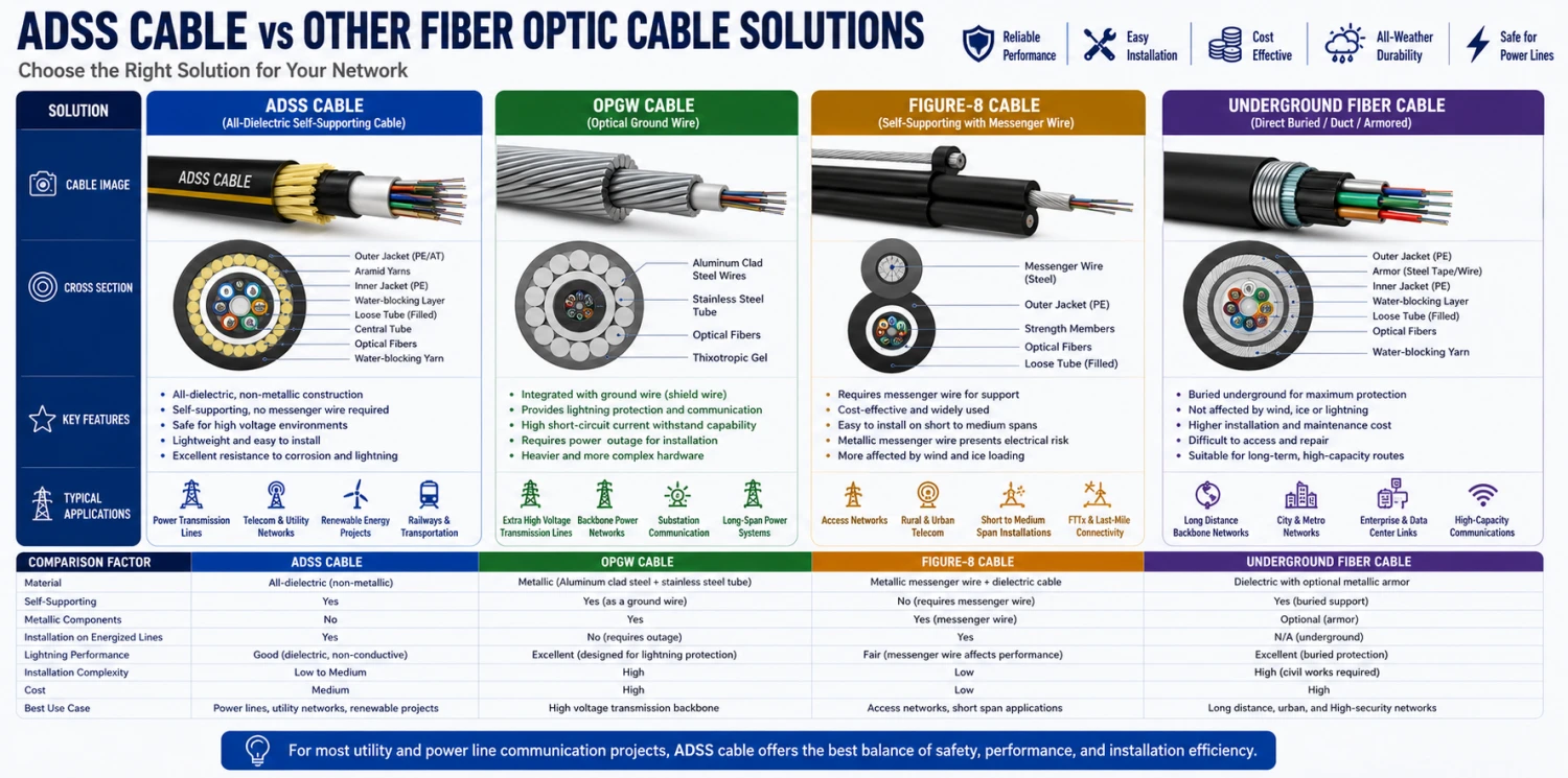 What Is ADSS Cable? Complete Guide to Self-Supporting Fiber Optic Cable